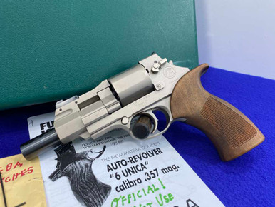 *SOLD* 2001 MATEBA Model 6 Unica .357Mag Nickel *SOUGHT AFTER SEMI-AUTO ...