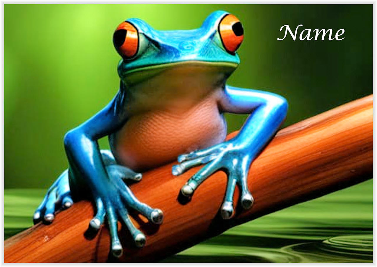 Painted Blue Tree Frog