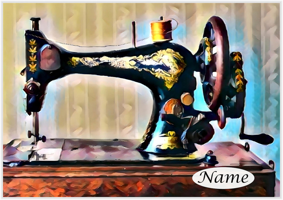 Painted Sewing Machine