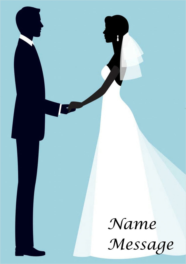 Wedding Bride Groom Simple
