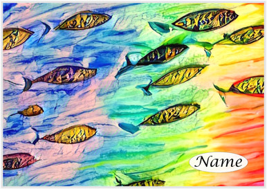 Abstract School of Fish