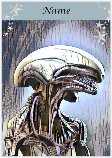 Silver Alien Abstract