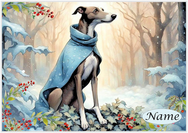 Winter Greyhound Whippet