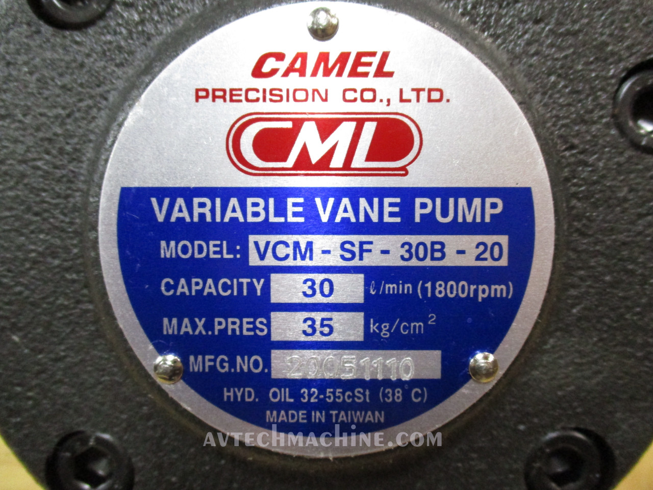 VCM-SF-30B-20 CML Camel Hydraulic Variable Vane Pump Max. Pressure 35KG