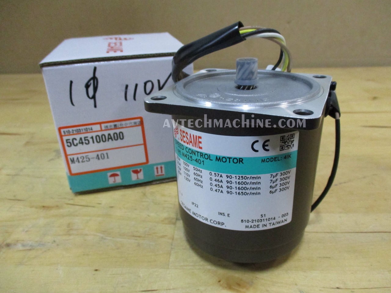 M425-401 Sesame Induction Motor With Helical Shaft 25W 110V