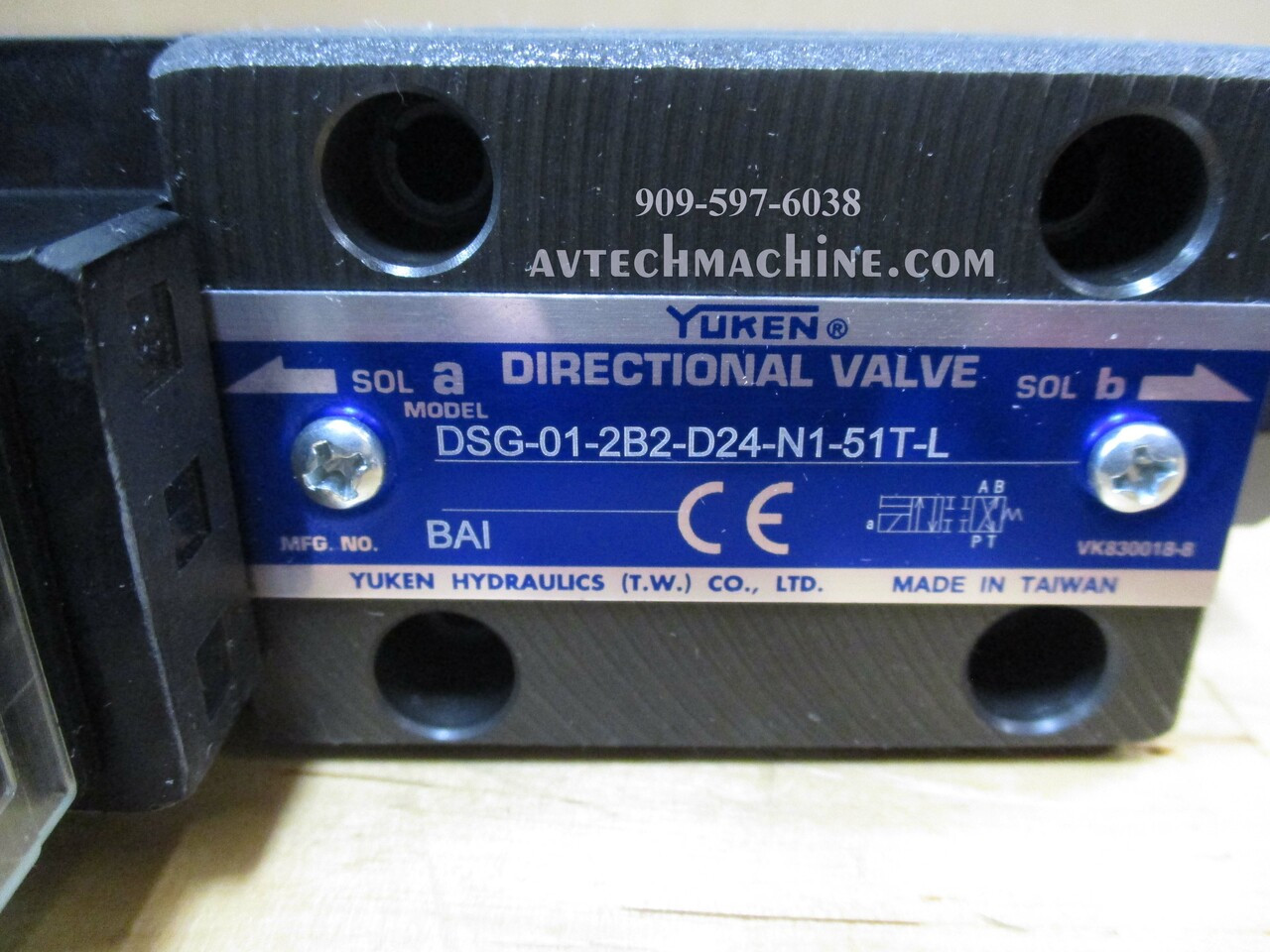 DSG-01-2B2-D24-N1-51T-L Yuken Hydraulic Solenoid Valve Coil DC24