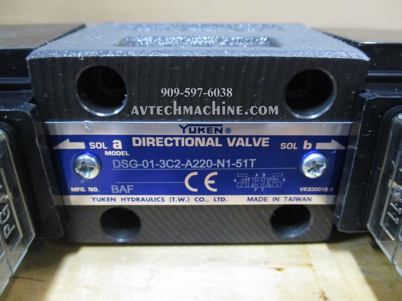 DSG-01-3C2-A220-N1-51T Yuken Hydraulic Solenoid Valve Coil AC220