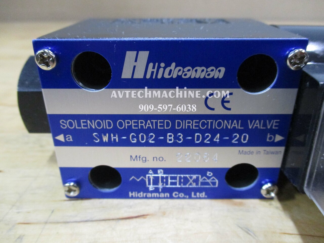 SWH-G02-B3-D24-20 Hidraman Hydraulic Solenoid Valve With Din Connector ...