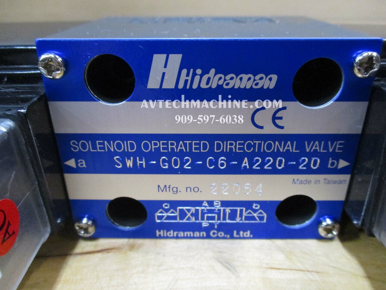 SWH-G02-C6-A220-20 Hidraman Hydraulic Solenoid Valve Coil AC220