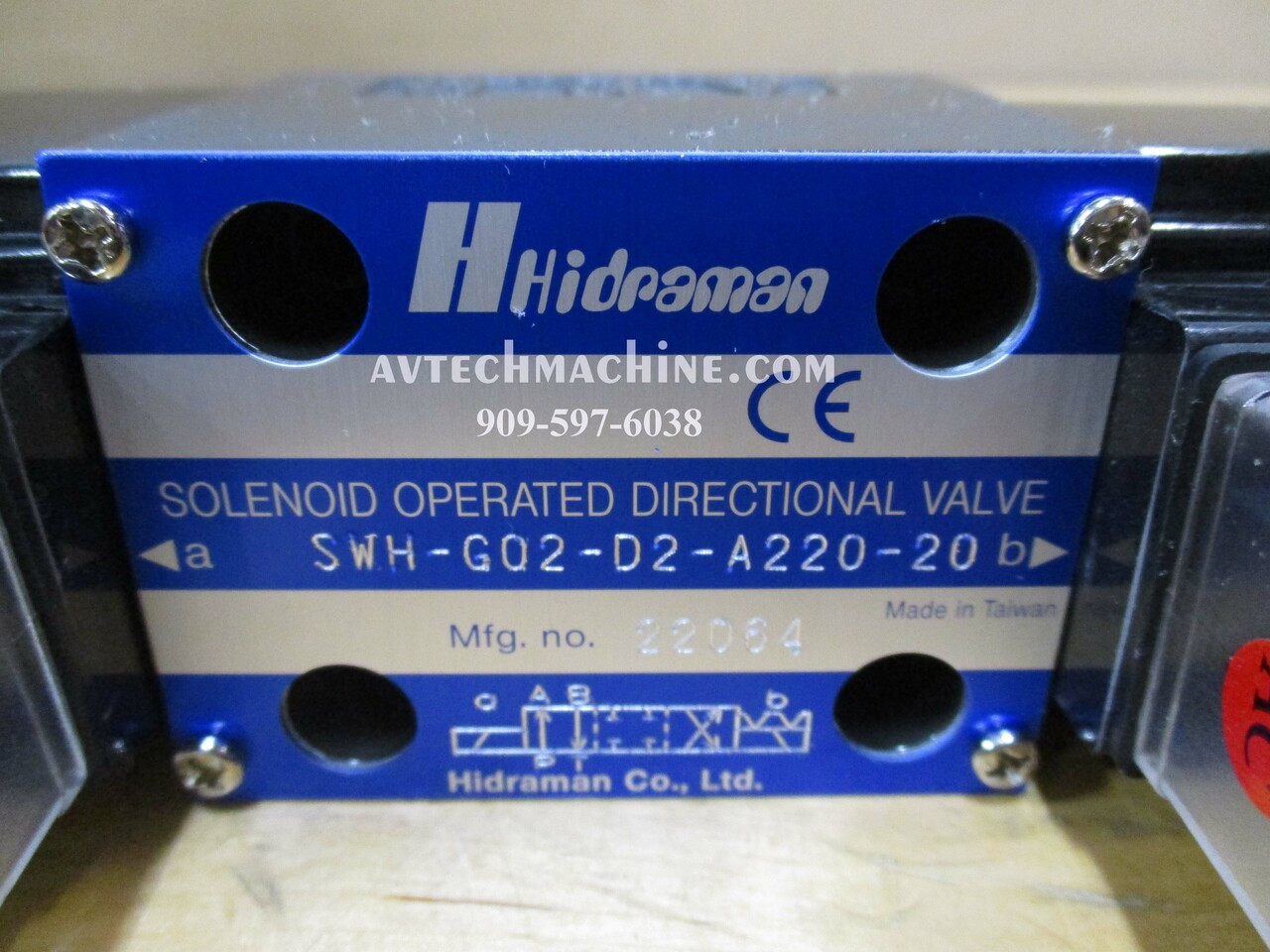 SWH-G02-D2-A220-20 Hidraman Hydraulic Solenoid Valve Coil AC220