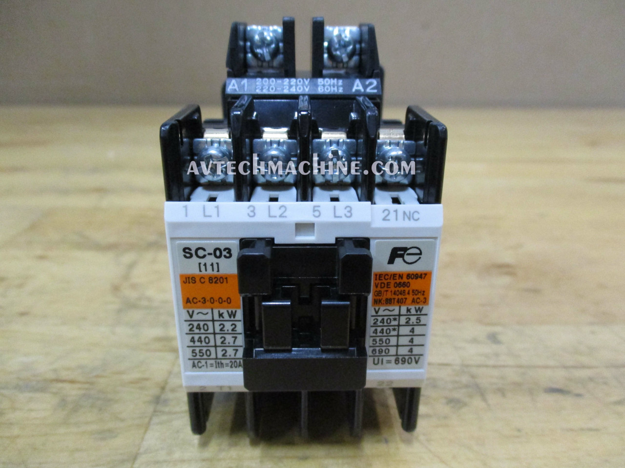 SC-03-3A1b-220V Fuji Magnetic Contactor 1b Coil 220V