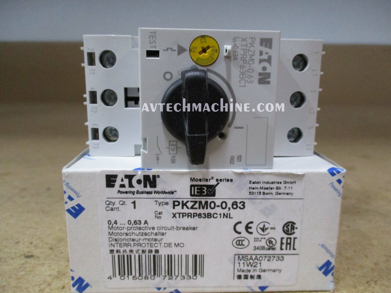 PKZMO-0.63 Eaton Moeller Motor Protective Circuit Breaker 0.4 - 0.63A