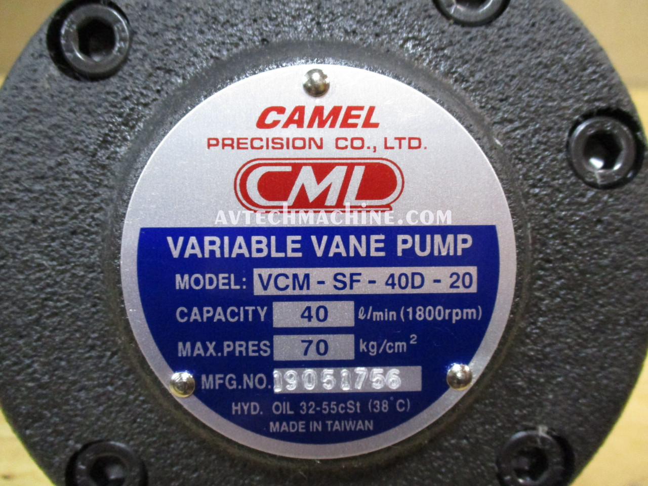 VCM-SF-40D-20 CML Camel Hydraulic Variable Vane Pump Max Pressure 70Kg