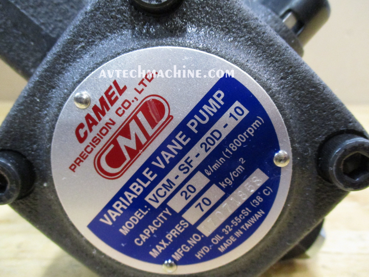 VCM-SF-20D-10 CML Camel Hydraulic Variable Vane Pump Max. Pressure 70Kg