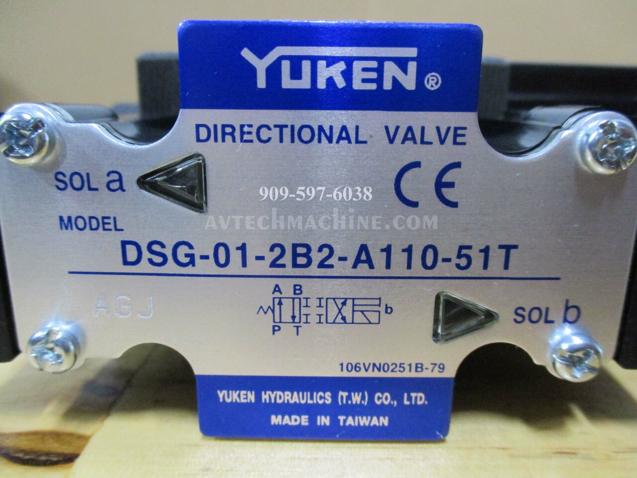 DSG-01-2B2-A110-51T Yuken Hydraulic Solenoid Valve Coil AC110