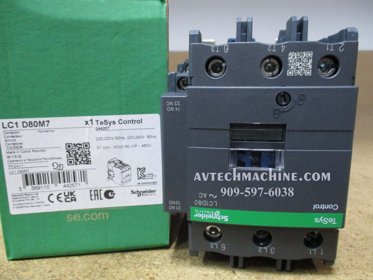 LC1D80M7 Schneider Telemecanique Magnetic Contactor Coil 220V