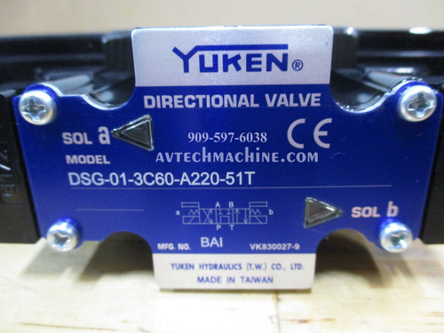 DSG-01-3C60-A220-51T Yuken Hydraulic Solenoid Valve Coil AC220