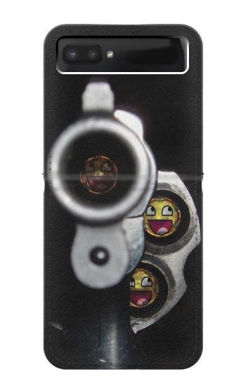 S1109 笑み 弾丸 銃 Smile Bullet Gun Samsung Galaxy Z Flip 5G バックケース、フリップケース・カバー