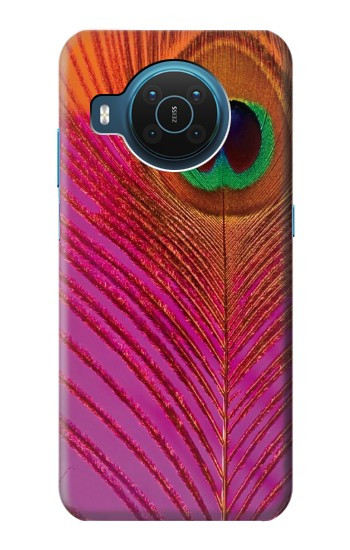 S3201 ピンクピーコックフェザー Pink Peacock Feather Nokia X20 バックケース、フリップケース・カバー
