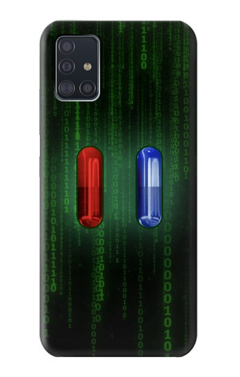 S3816 赤い丸薬青い丸薬カプセル Red Pill Blue Pill Capsule Samsung Galaxy A51 5G バック ...