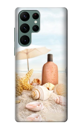 S1425 浜ときれいな貝殻 Seashells on The Beach Samsung Galaxy S22 Ultra バックケース、フリップケース・カバー