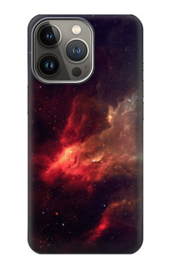 S3897 赤い星雲の宇宙 Red Nebula Space iPhone 13 Pro Max バックケース、フリップケース・カバー