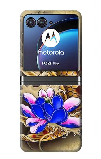 S1604 コイのタトゥー Carp Koi Fish Japanese Tattoo Motorola Razr 40 Ultra バック ...