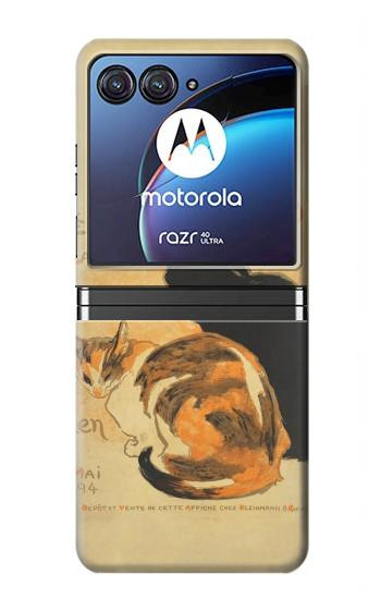 S3229 ヴィンテージ猫ポスター Vintage Cat Poster Motorola Razr 40 Ultra バックケース、フリップ ...