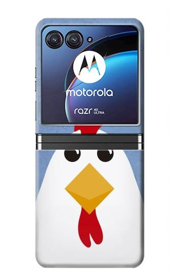 S3254 鶏の漫画 Chicken Cartoon Motorola Razr 40 Ultra バックケース、フリップケース・カバー