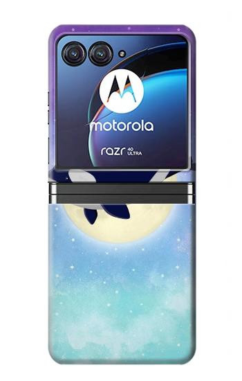 S3807 キラーホエールオルカ月パステルファンタジー Killer Whale Orca Moon Pastel Fantasy ...