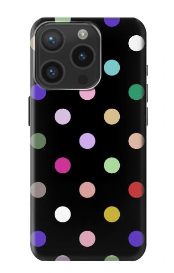 S3532 カラフルな水玉 Colorful Polka Dot iPhone 15 Pro バックケース、フリップケース・カバー