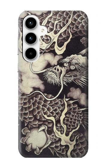 S2719 日本絵画ドラゴン Japan Painting Dragon Samsung Galaxy A35 5G バックケース、フリップ ...