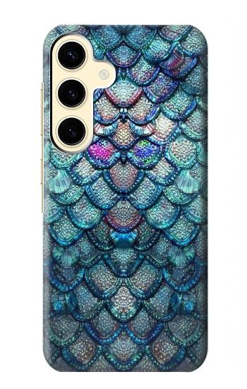 S3809 人魚の鱗 Mermaid Fish Scale Samsung Galaxy S24 バックケース、フリップケース・カバー