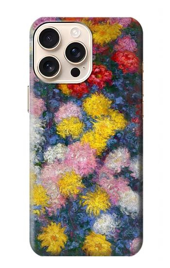 S3342 クロードモネ菊 Claude Monet Chrysanthemums iPhone 16 pro バックケース、フリップケース・カバー