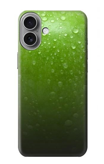 S2475 緑リンゴ Green Apple Texture Seamless iPhone 16 plus バックケース、フリップケース・カバー