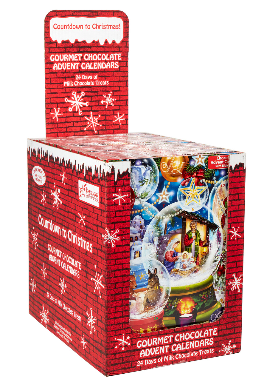 BB136-CASE | Case of 32 Nativity Snow Globes Chocolate Advent Calendars ...