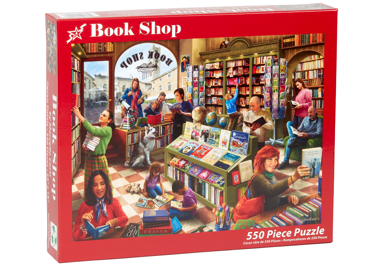 VC1186 | Book Shop Jigsaw Puzzle - 550 PC - Vermont Christmas Company