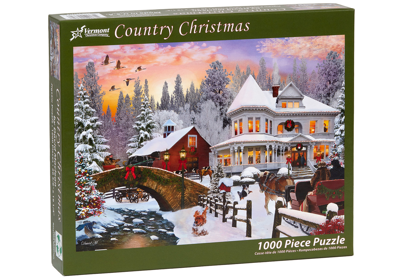VC1215 | Country Christmas Jigsaw Puzzle - 1000 PC - Vermont Christmas ...