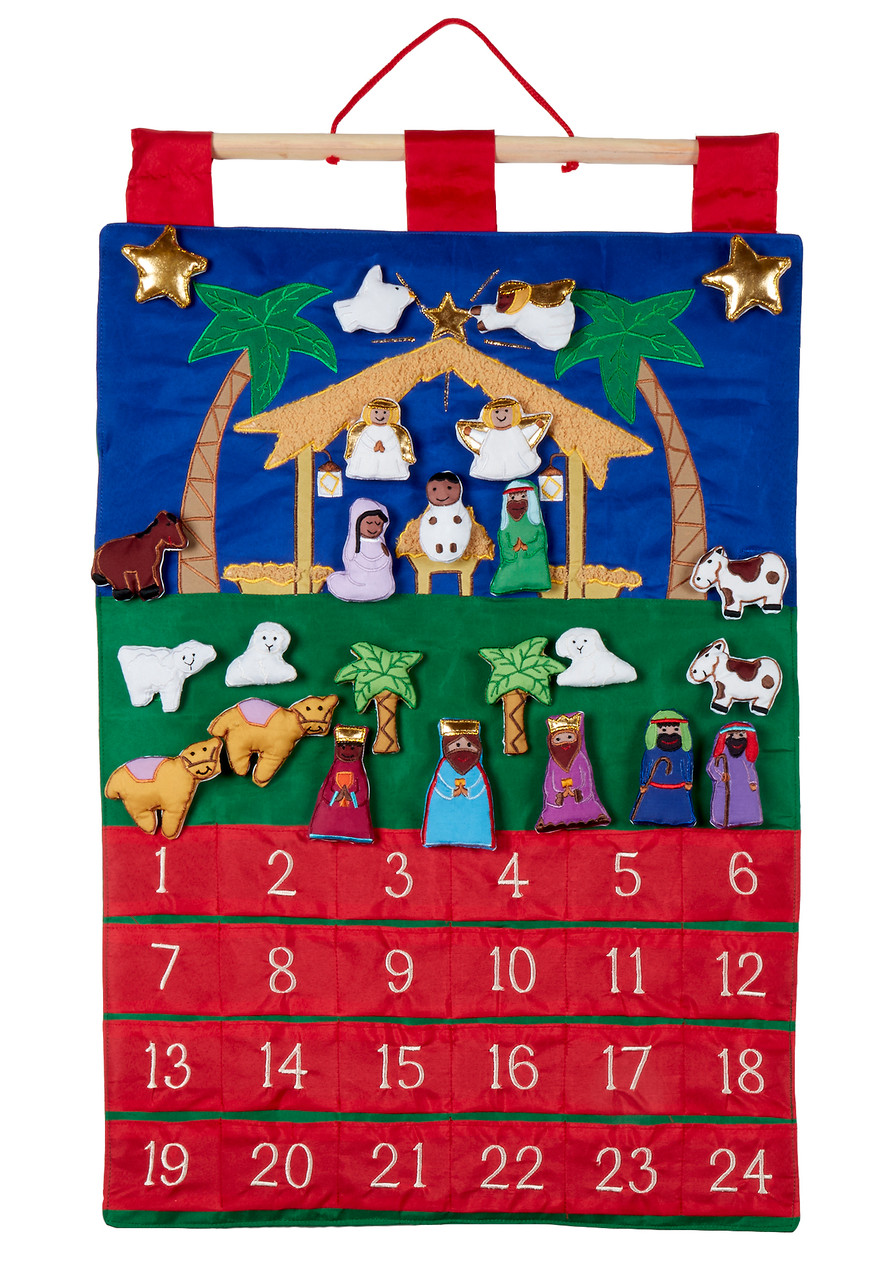 VC208 | Holy Night Fabric Advent Calendar - Vermont Christmas Company