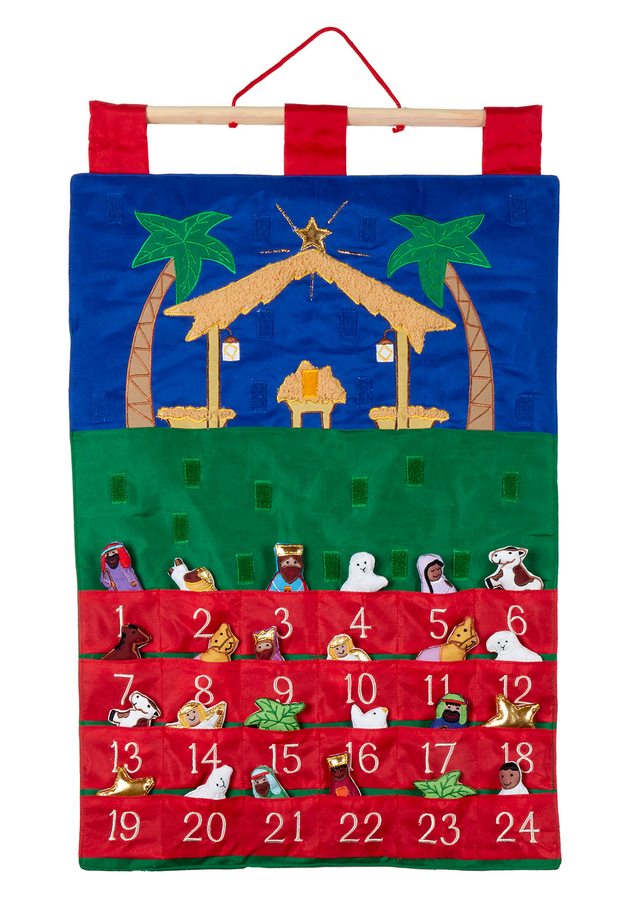 VC208 | Holy Night Fabric Advent Calendar - Vermont Christmas Company