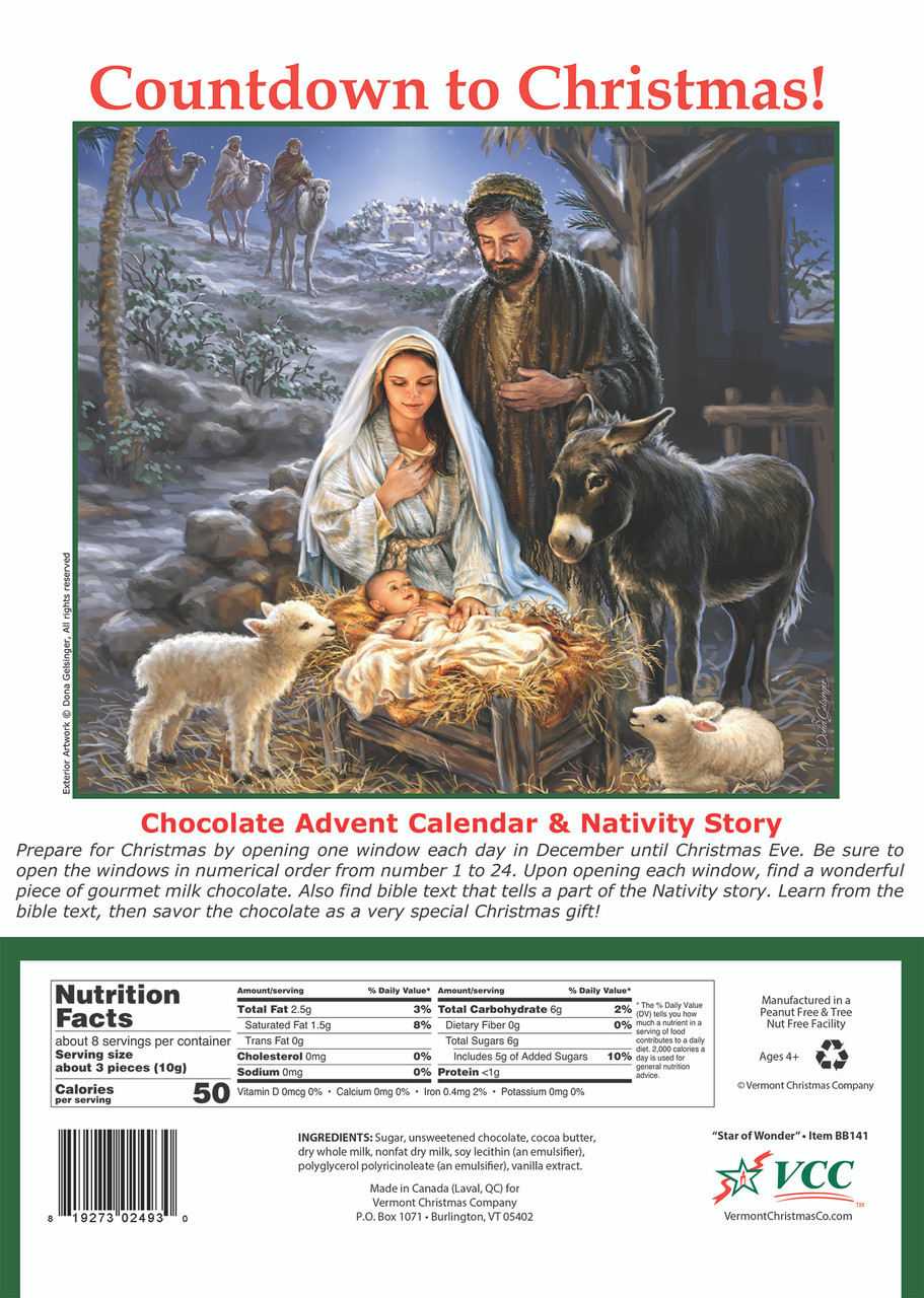 BB141-CASE | Case of 32 Star of Wonder Chocolate Advent Calendars ...