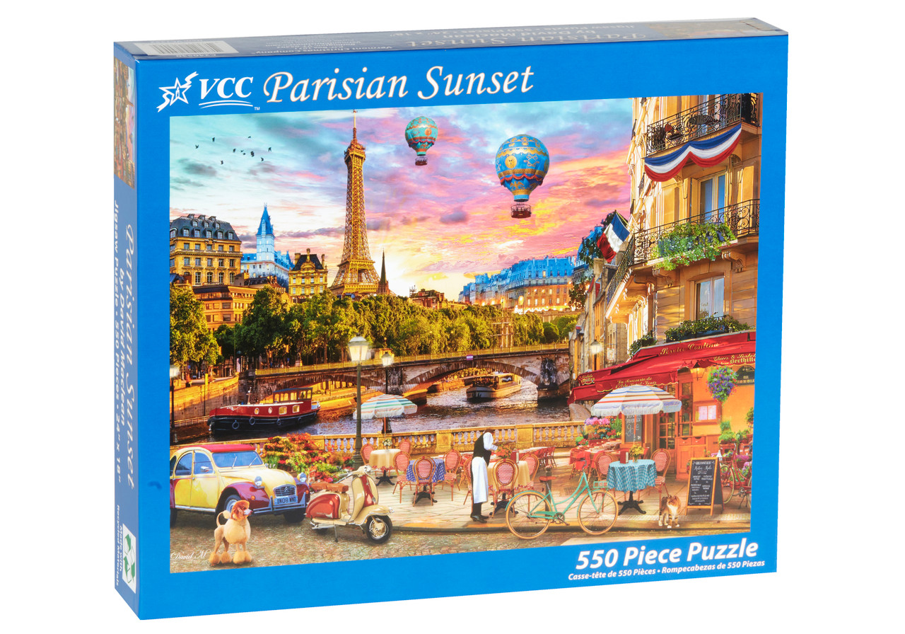 VC1342 | Parisian Sunset Jigsaw Puzzle - 550 PC - Vermont Christmas Company