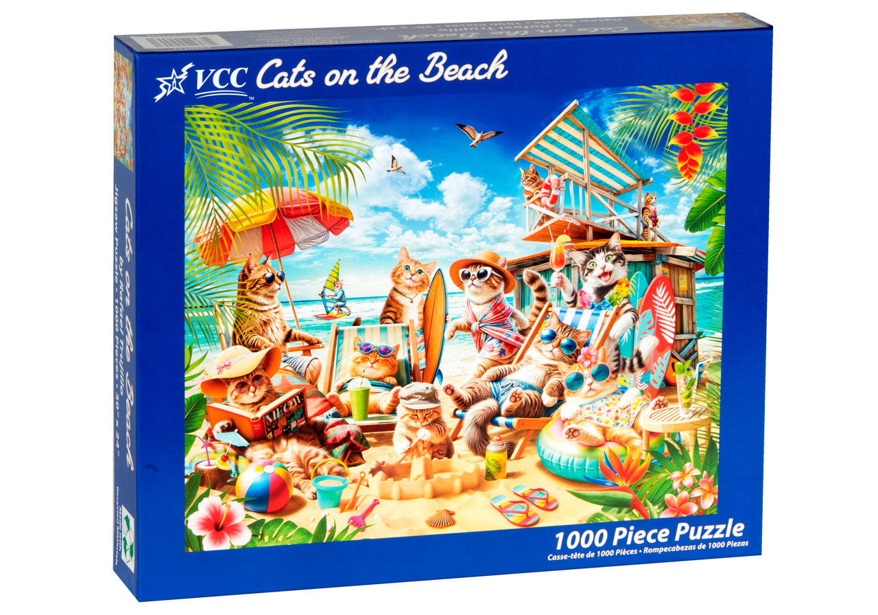 VC1346 | Cats on the Beach Jigsaw Puzzle