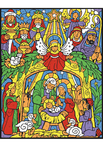 BB250 | Colorful Nativity Color Your Own Advent Calendar - Vermont ...
