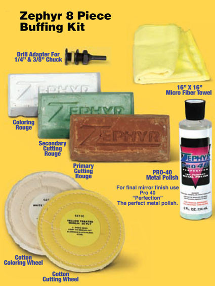 Zephyr 8 Piece Buffing Kit - Zephyr Pro Australia