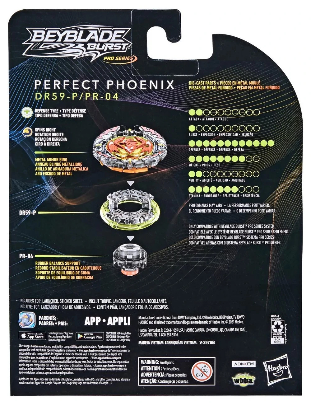 HASBRO Perfect Phoenix 8'Proof Friction Burst Surge PRO SERIES Beyblade ...