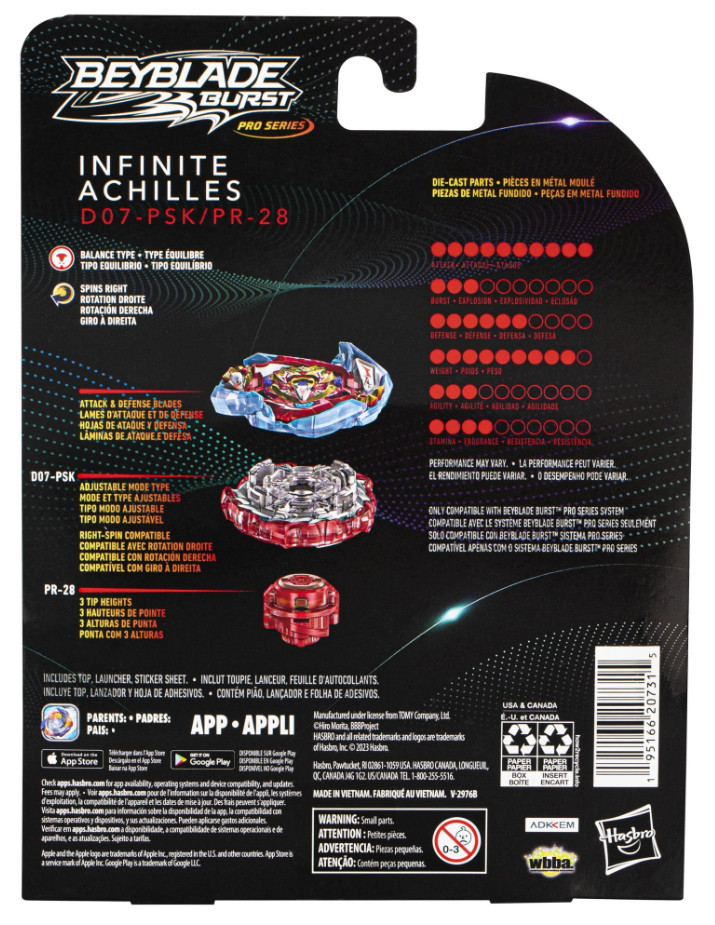 HASBRO Union Achilles Burst PRO SERIES Beyblade F4551 - BeysAndBricks