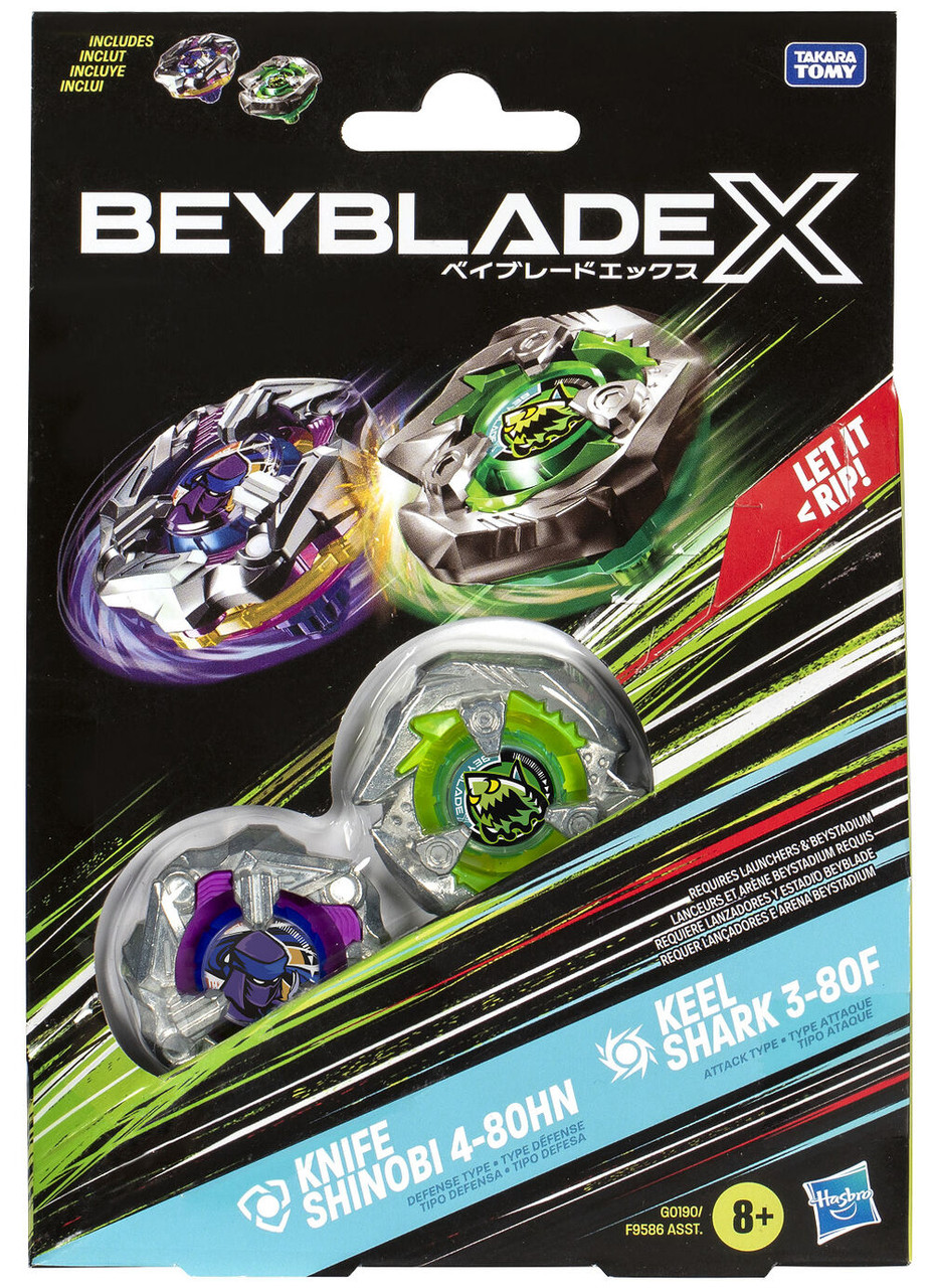 HASBRO Knife Shinobi & Keel Shark Beyblade X Dual Pack - BeysAndBricks
