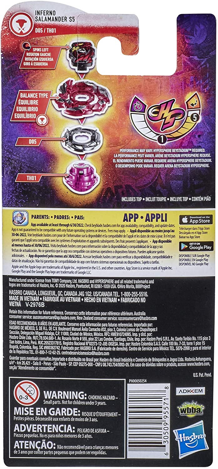 HASBRO Inferno Salamander S5 Wing Jagged-H Burst Rise Hypersphere ...