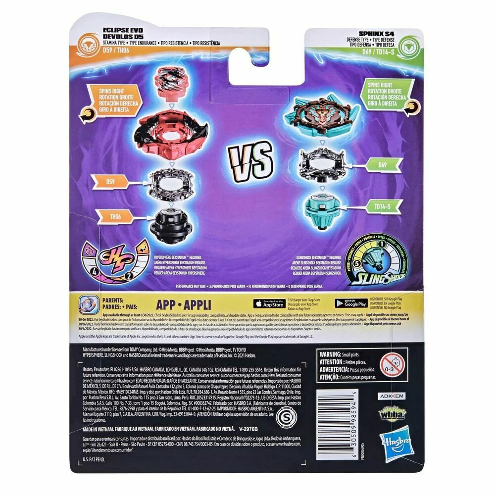 HASBRO Jormuntor J6 & Evo Helios Blazebringer Beyblade Burst Surge Dual ...